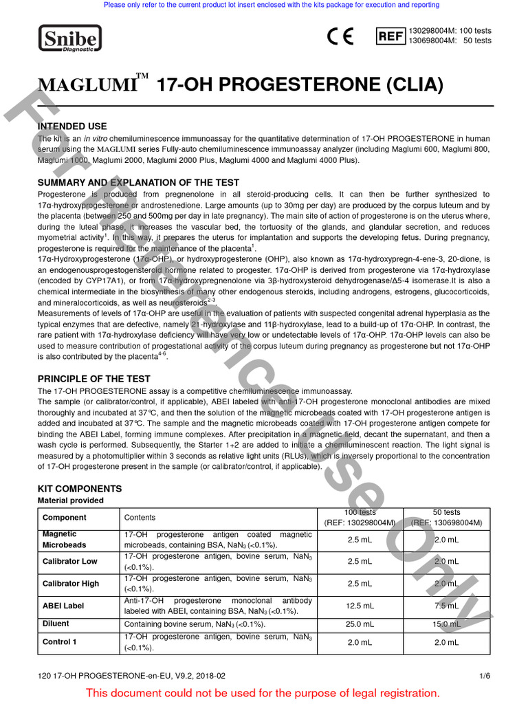 17-OH Progesterone Testing Overview | PDF | Progesterone | Endocrine System