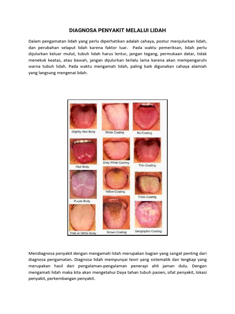 Diagnosa Penyakit Melalui Lidah | PDF