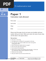 2019 Key Stage 2 Mathematics Paper 2 - Reasoning | PDF