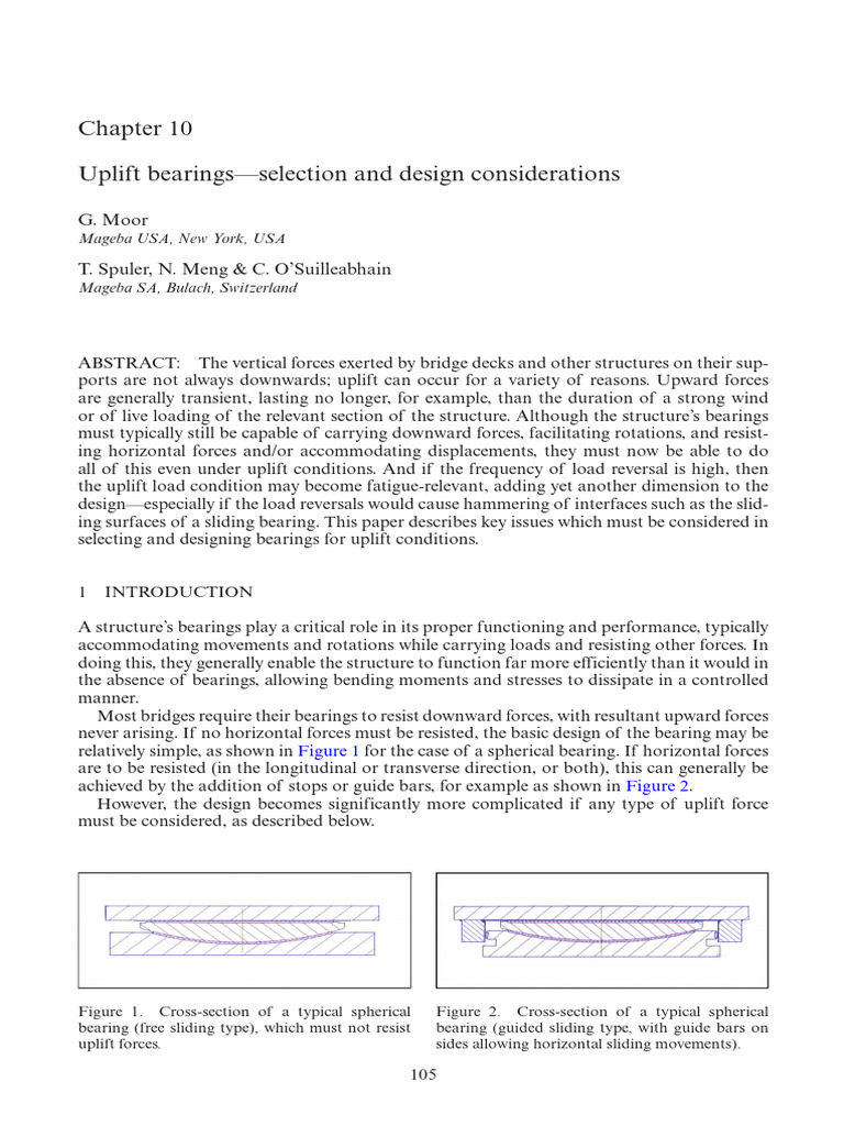 Chapter 10 - Uplift Bearings Selection and Design Considerations | PDF | Bearing (Mechanical ...