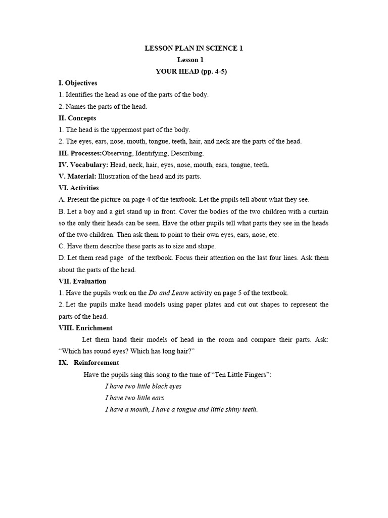 Lesson Plan in Science 1 | PDF | Lesson Plan | Plants