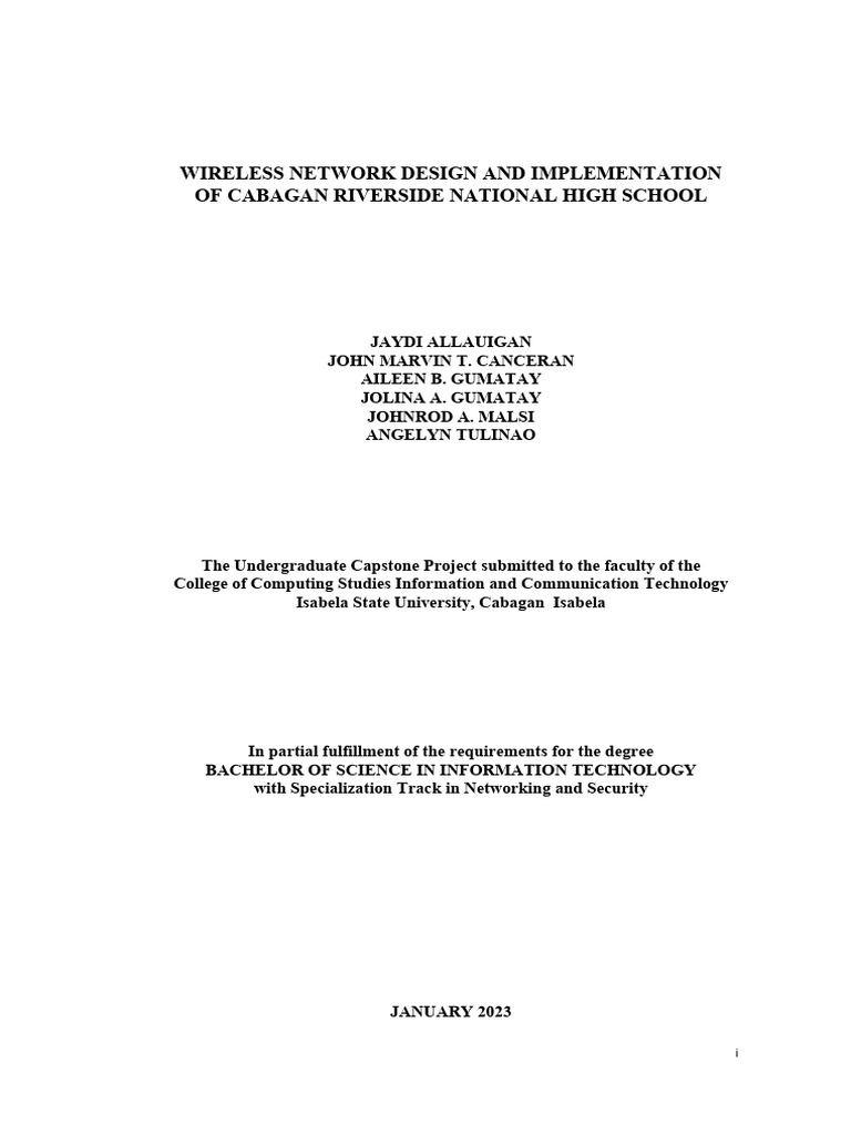 Final Manuscript Wireless Network Design and Implementation of CRNHS | PDF