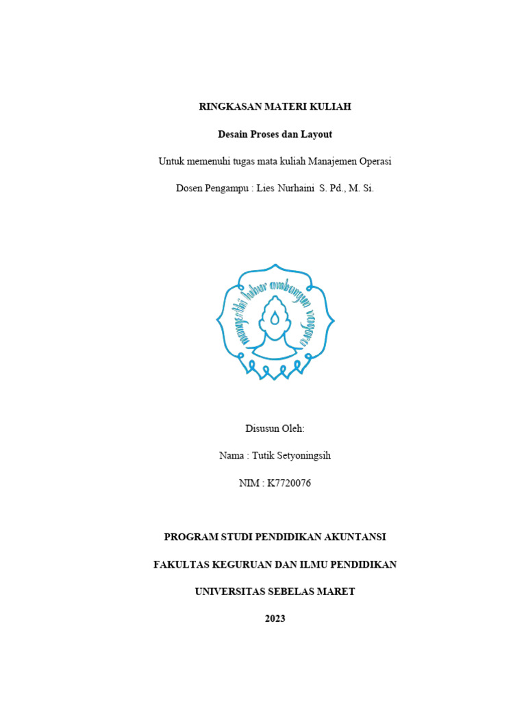 Desain Proses Dan Layout | PDF