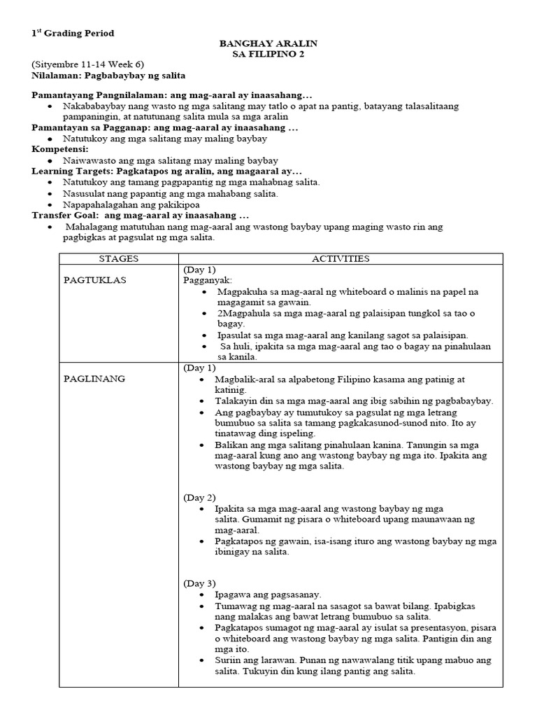 pagbabaybay ng salita | PDF