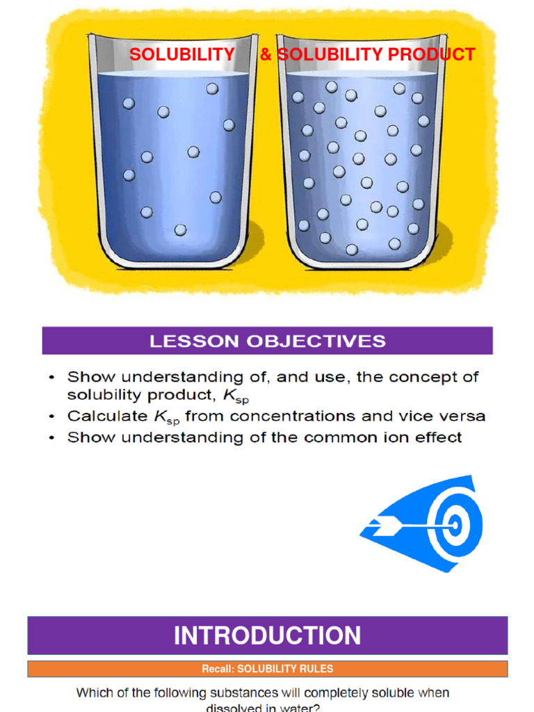 Solubility & Solubility Products | PDF | Analytical Chemistry | Applied And Interdisciplinary ...