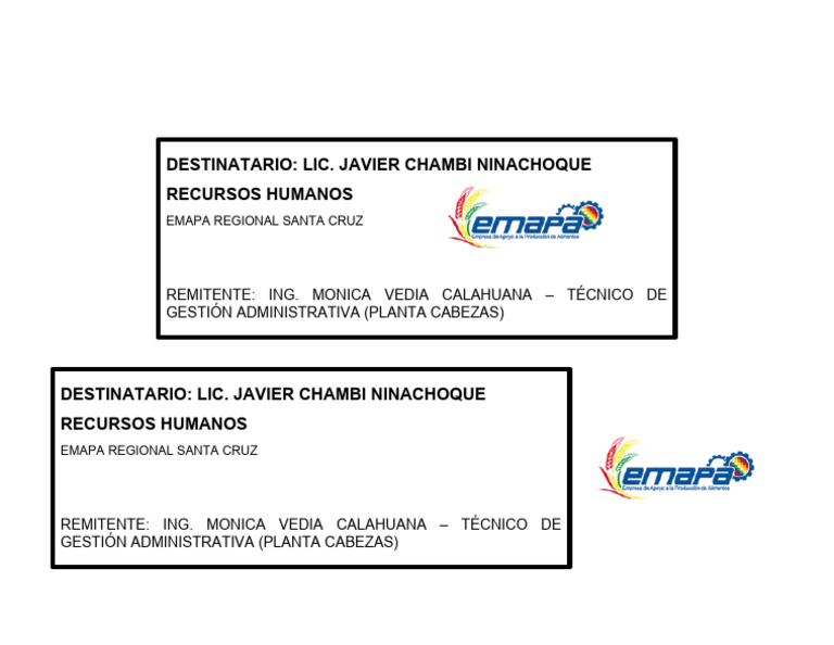 Comunicación Interna Emapa Santa Cruz | PDF