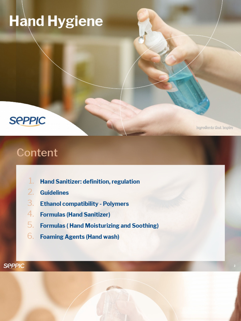 Seppic Hand Hygiene | PDF | Ethanol | Disinfectant