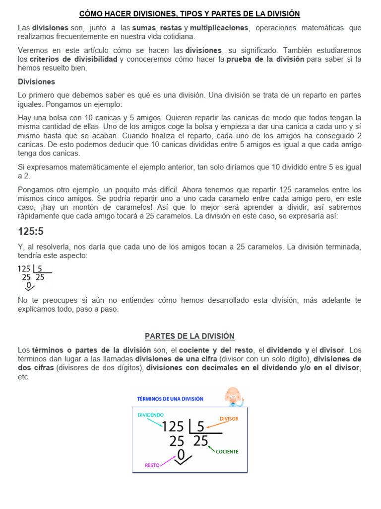 Cómo Hacer Divisiones | PDF