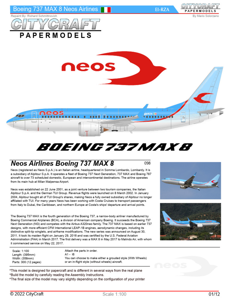 Boeing 737 Max 8 Neos 1 - 100 | PDF | Transport | Aviation