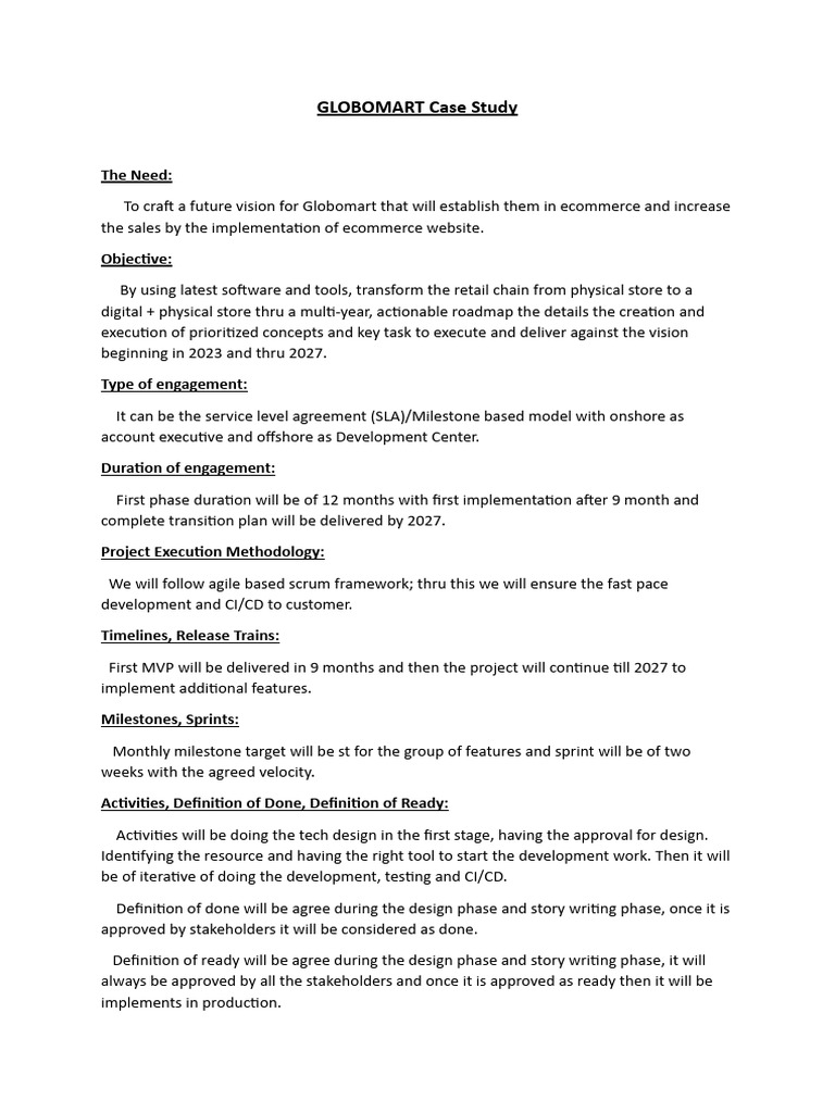 Globomart Case Study | PDF