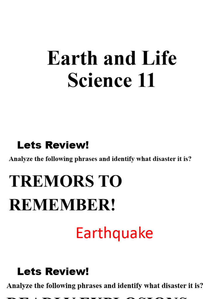 Earth and Life Science Week 6 | PDF | Landslide | Stream