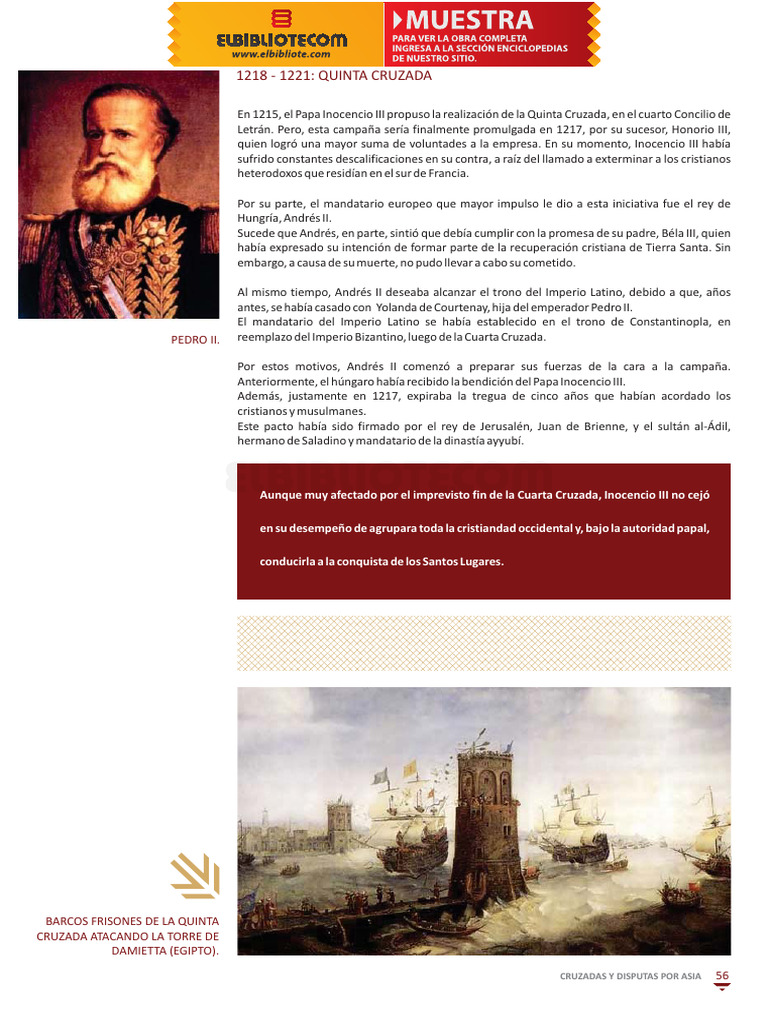 056 059 Guerra MIl Cruzadas 1218 1221 | PDF | Cruzadas | Alta Edad Media