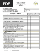 201 Files Checklist for Appointments | PDF