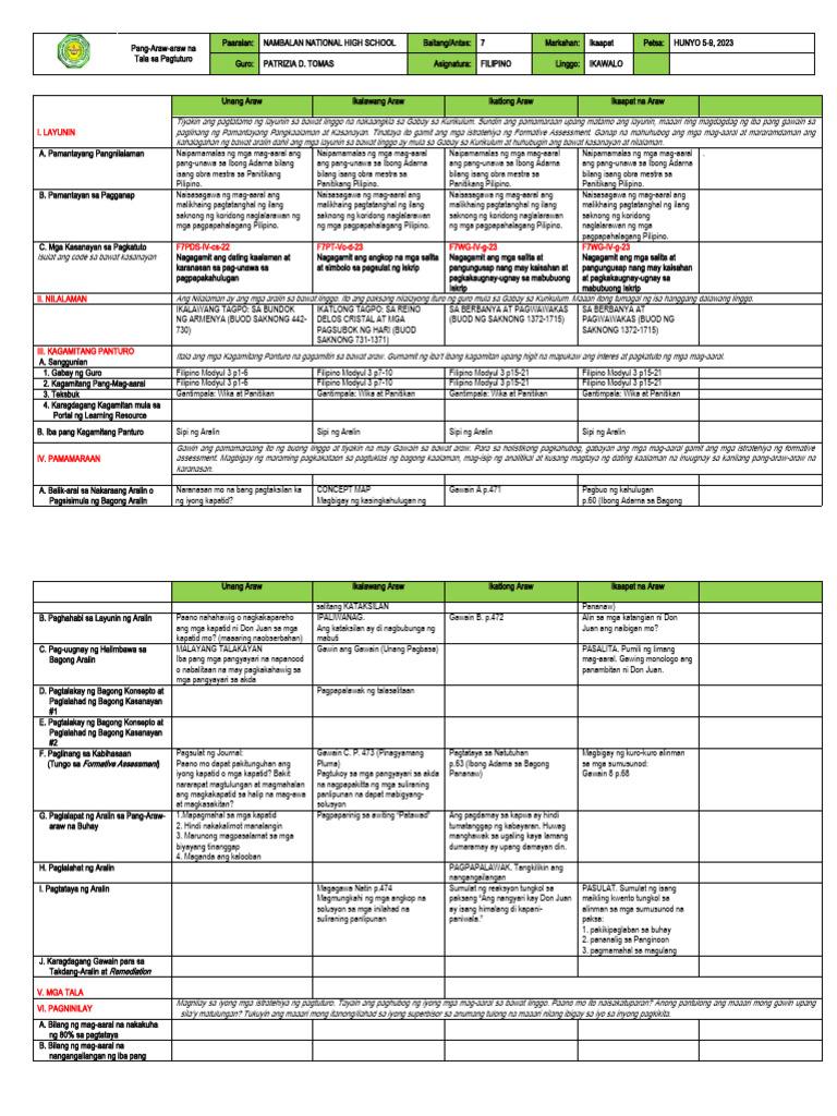 DLL Fil 7 - Fourth June 5-9, 2023 | PDF
