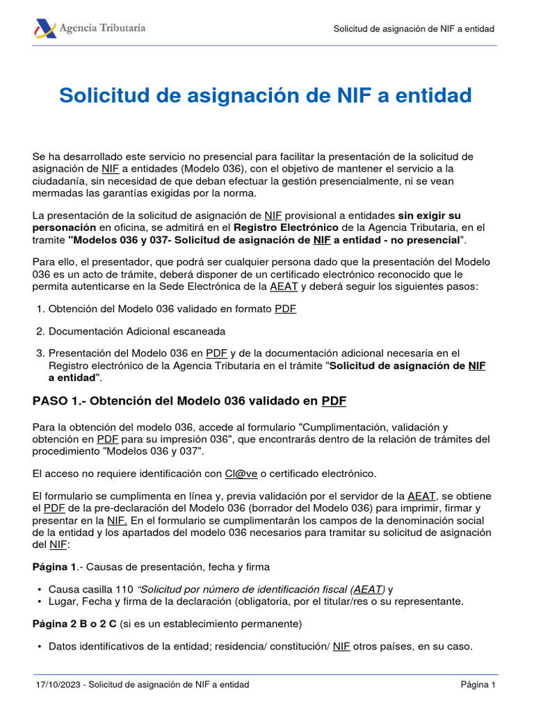 Solicitud_de_asignación_de_NIF_a_entidad | PDF | Archivo de computadora | Constitución