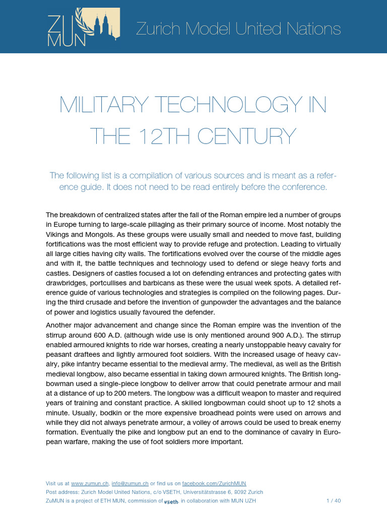 Military Technology 12th Century | PDF