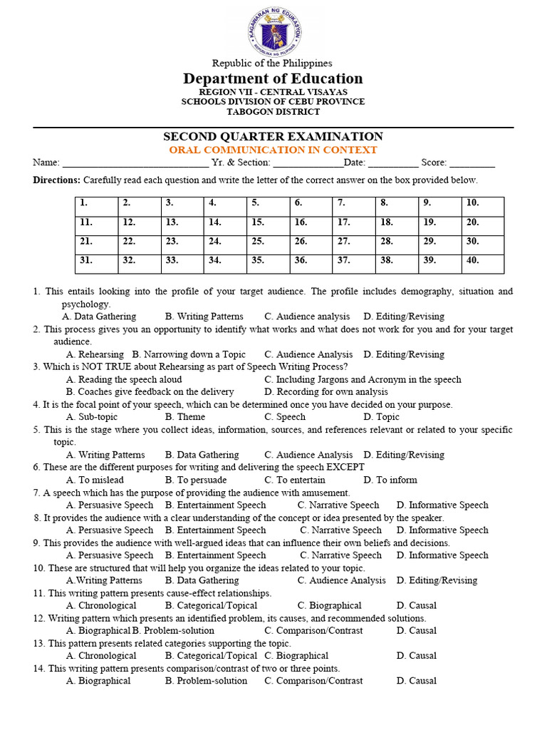 Oral Communication | PDF | Speech | Causality