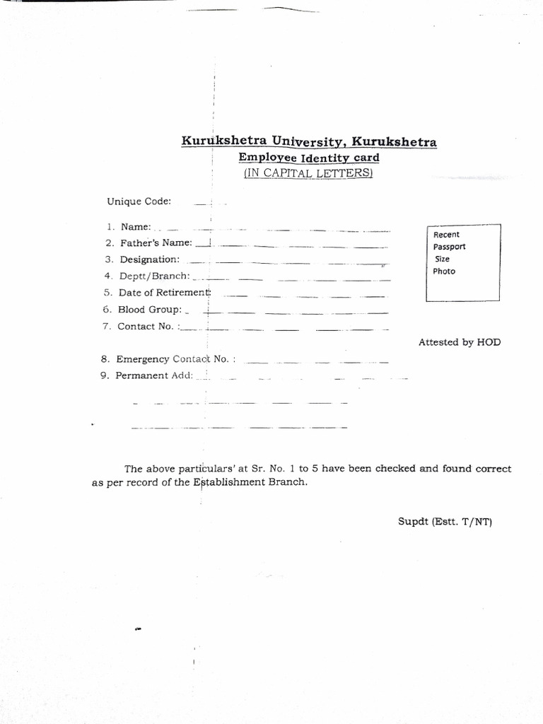 ID Card Performa | PDF