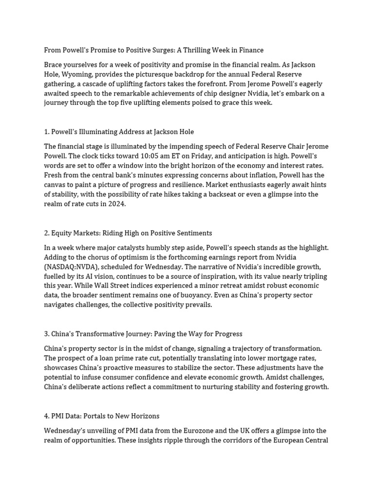 104 From Powell's Promise To Positive Surges A Thrilling Week in ...