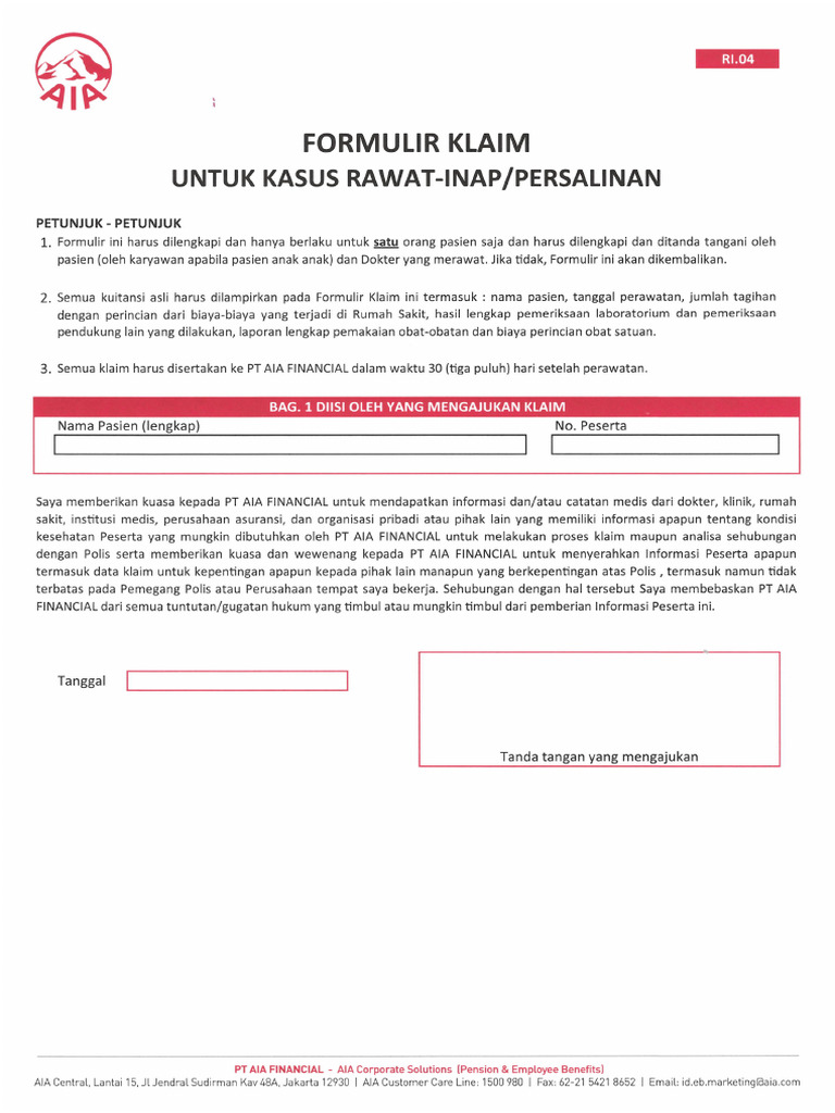 Form Rawat Inap | PDF