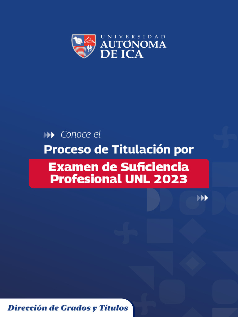 BROCHURE EXAMEN DE SUFICIENCIA UNL 2023 - 2 | PDF