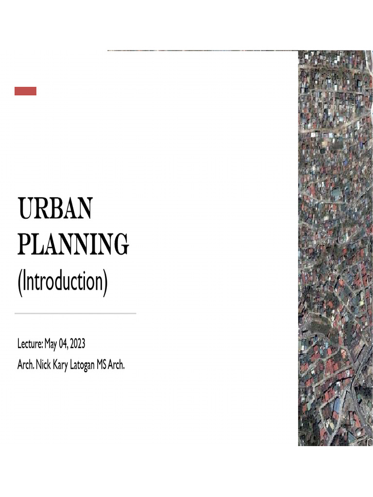 Lect 01. URBAN PLANNING Introduction | PDF | Urban Planning | Transport
