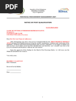 Notice of Post-Qualification Results | PDF