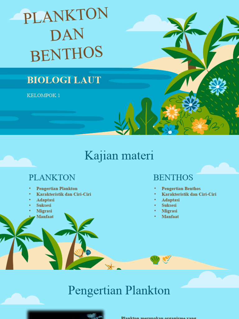 Plankton dan Benthos: Karakteristik dan Manfaat | PDF