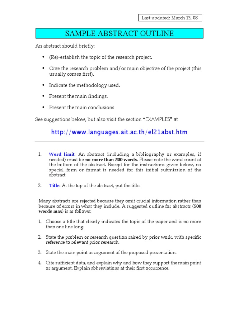 Abstracts Samples Students | PDF