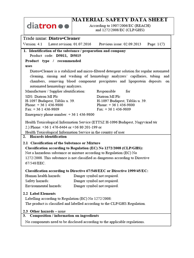Data MSDS Reagen Laboratorium | PDF | Dangerous Goods | Workplace