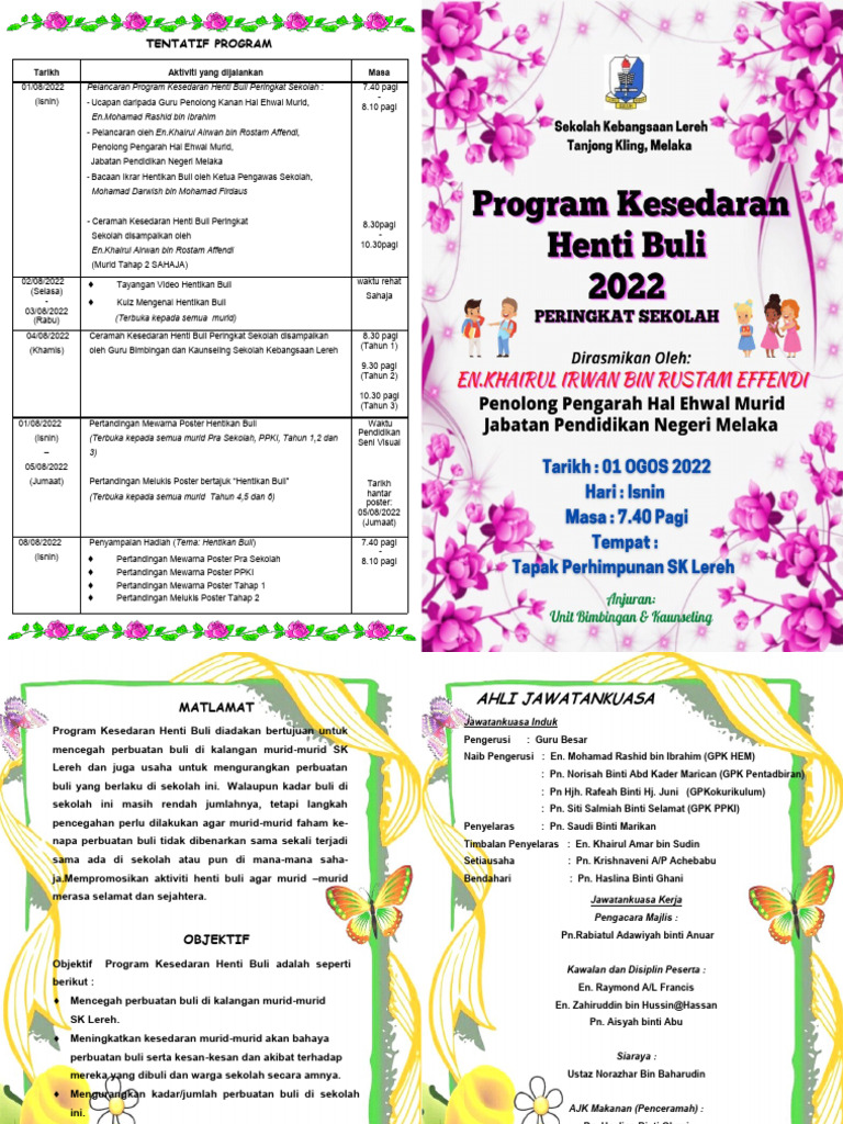Program Kesedaran Henti Buli 2022 | PDF