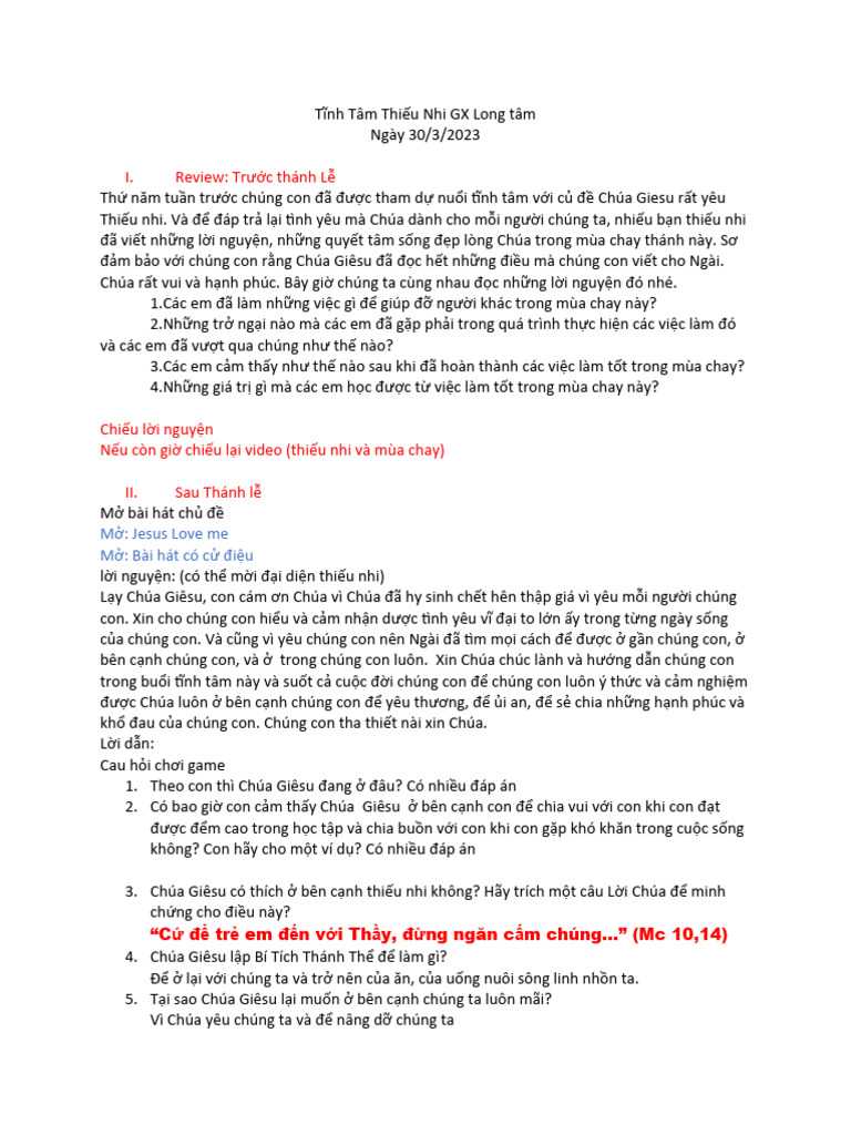 Tĩnh Tâm Thiếu Nhi | PDF