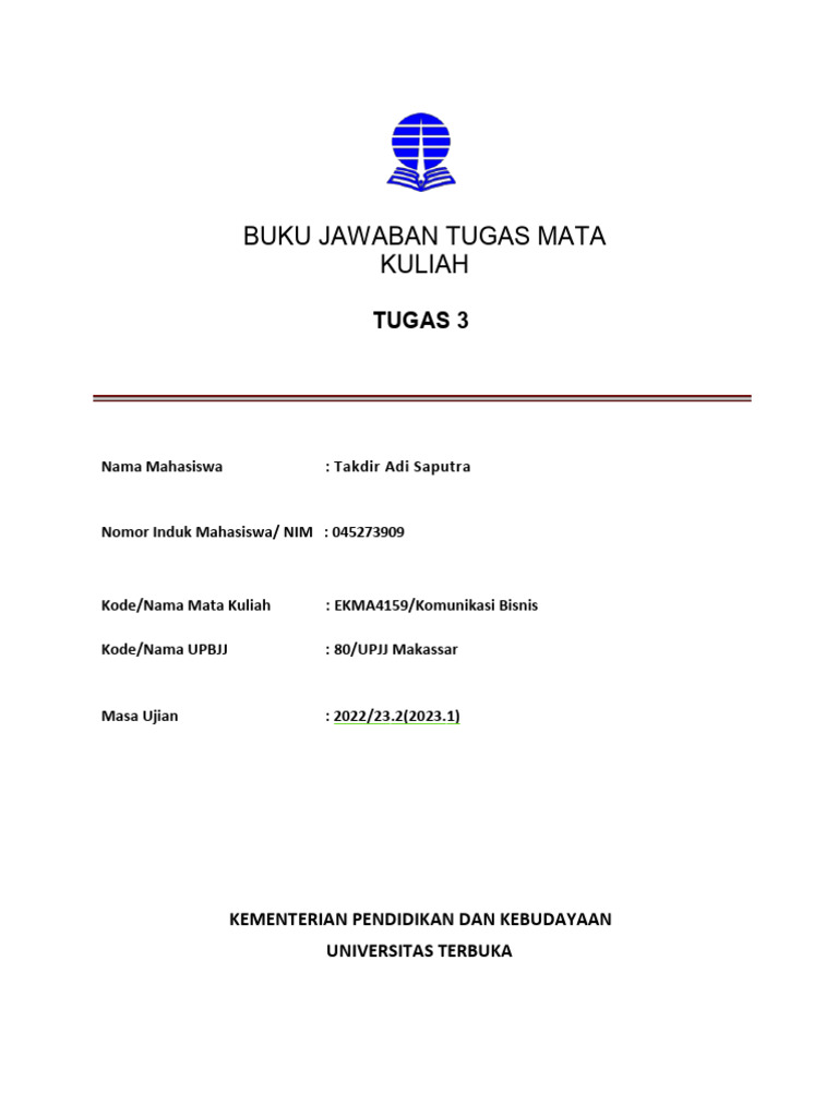 Bjt-Tugas 3 Komunikasi Bisnis | PDF