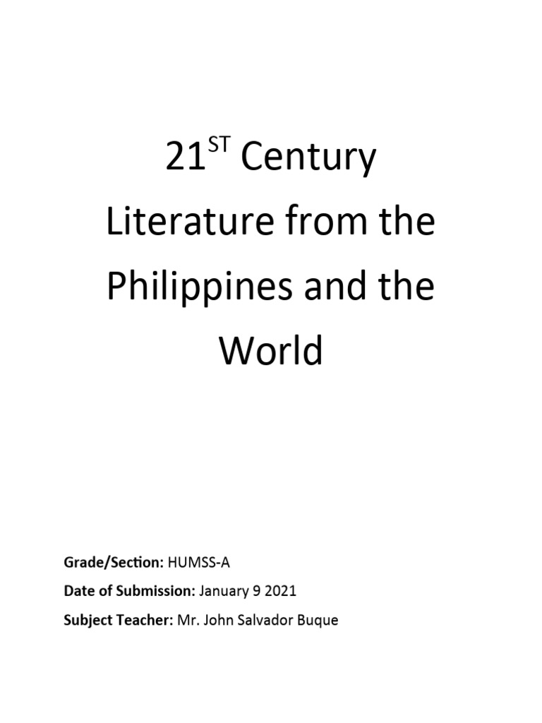 21st Century Week 1 | PDF