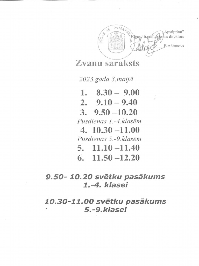 03 05 2023 Zvanu Saraksts | PDF