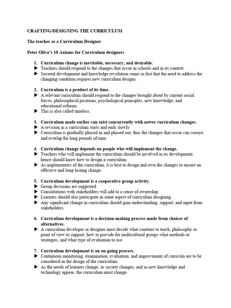 Curriculum Design Principles and Influences | PDF | Curriculum | Educational Technology