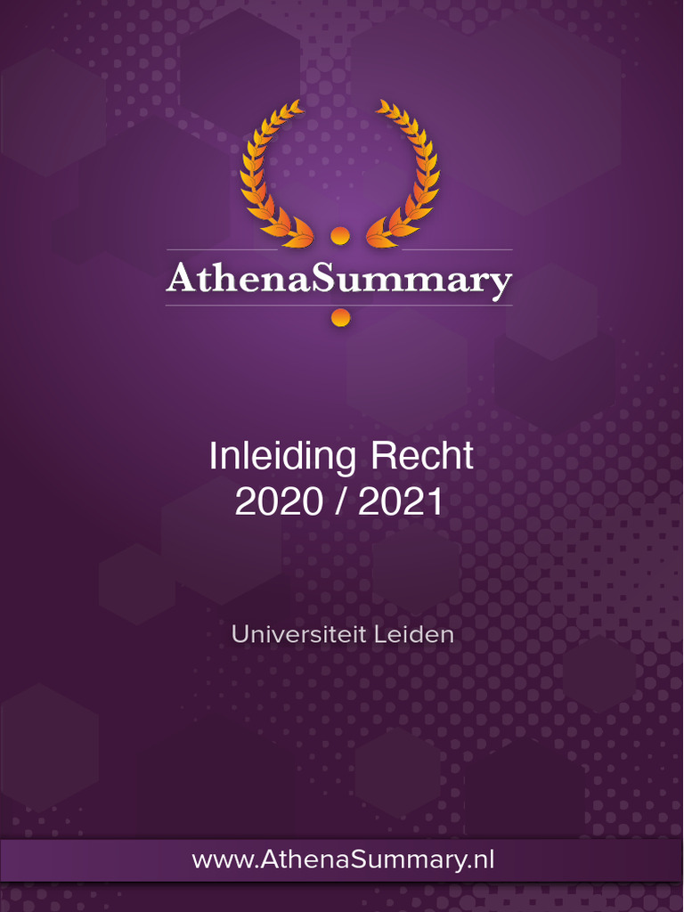 Inleiding Recht Boekje | PDF