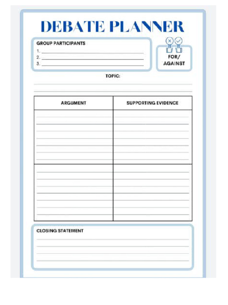 Debate Planner | PDF