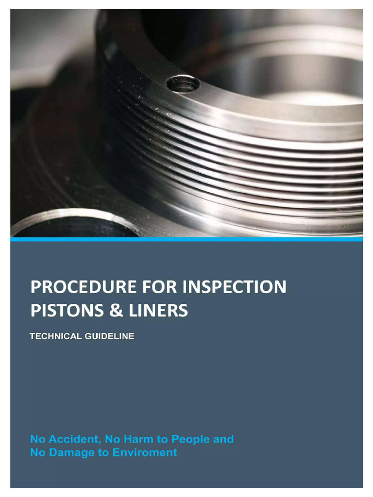 MAN Procedure For Inspection of Pistons and Liners | PDF