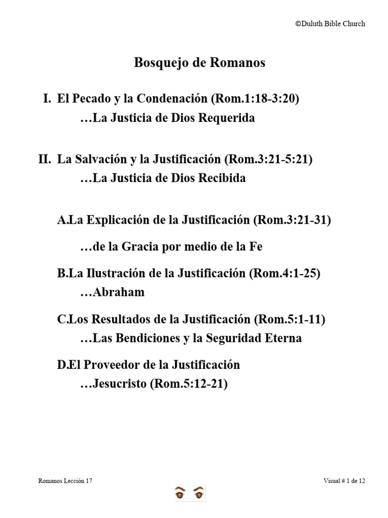 Romans 17 Spanish 20120906 I Righteousness of God Received Visuals | PDF