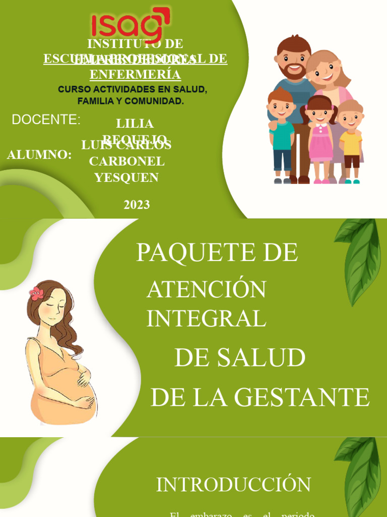 Paquete de Atencion Integral de Salud de La Gestante | PDF | El ...