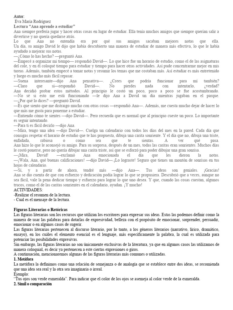 Figuras Literarias Bach. | PDF