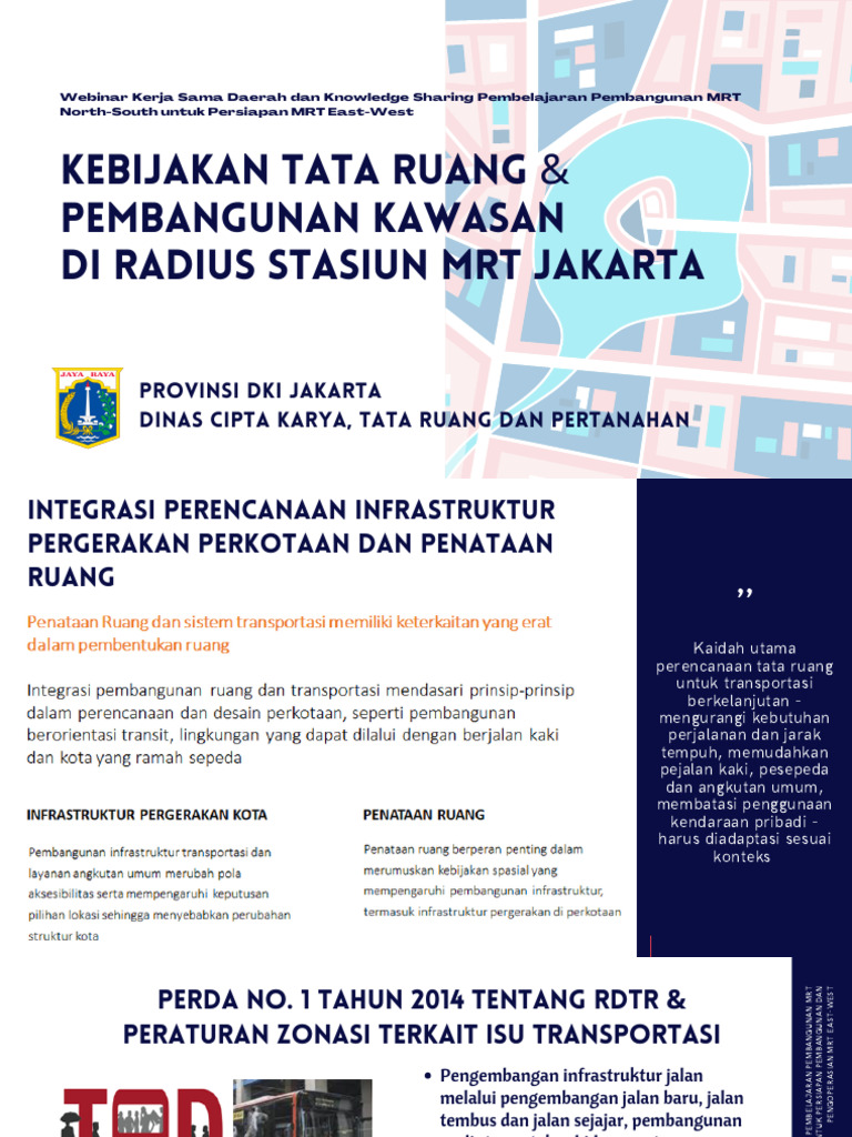 Kebijakan Tata Ruang Sekitar Jalur MRT North-South | PDF