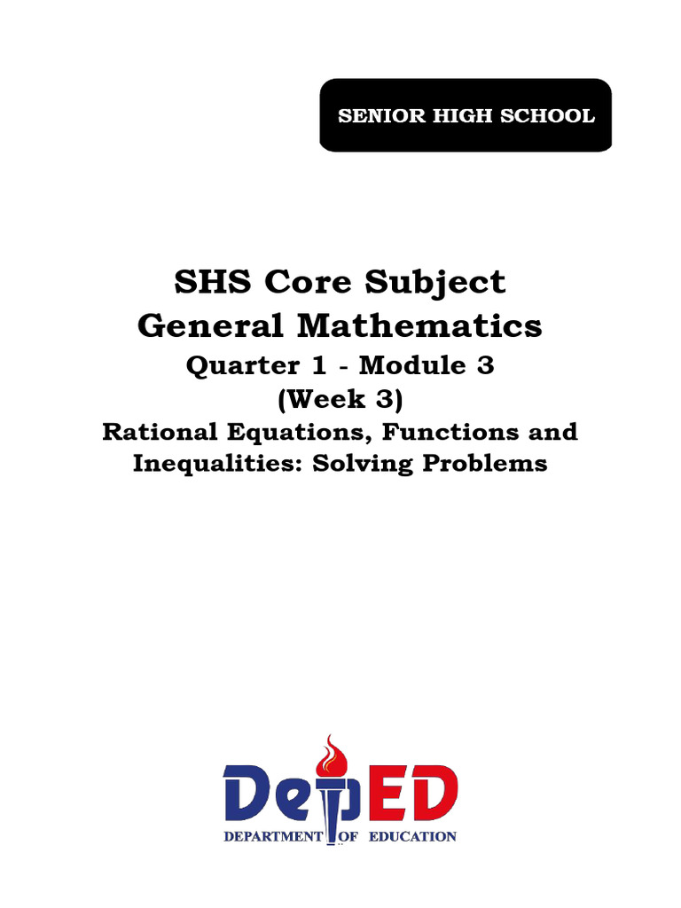 3 - Q1 General Mathematics | PDF | Asymptote | Mathematics