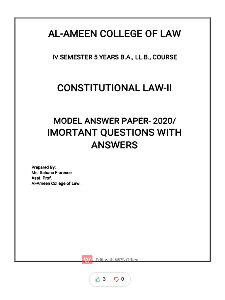 Constitutional Law II Al Ameen - Compress | PDF | Taxes | Constitution