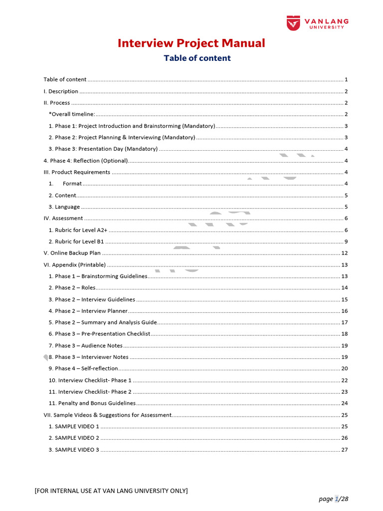 Interview Project Guide | PDF | Body Language | Interview