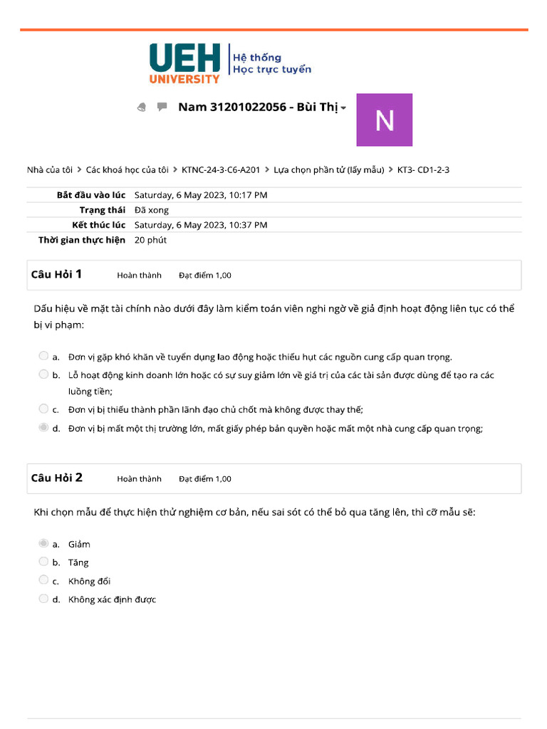 KT3 CD1 2 3 - Xem L I Bài Làm | PDF