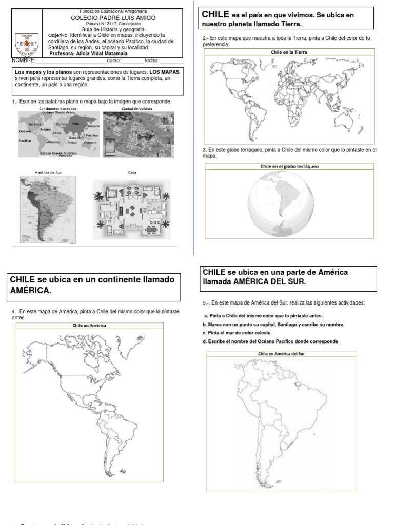 guia mapa | PDF | Chile | Américas