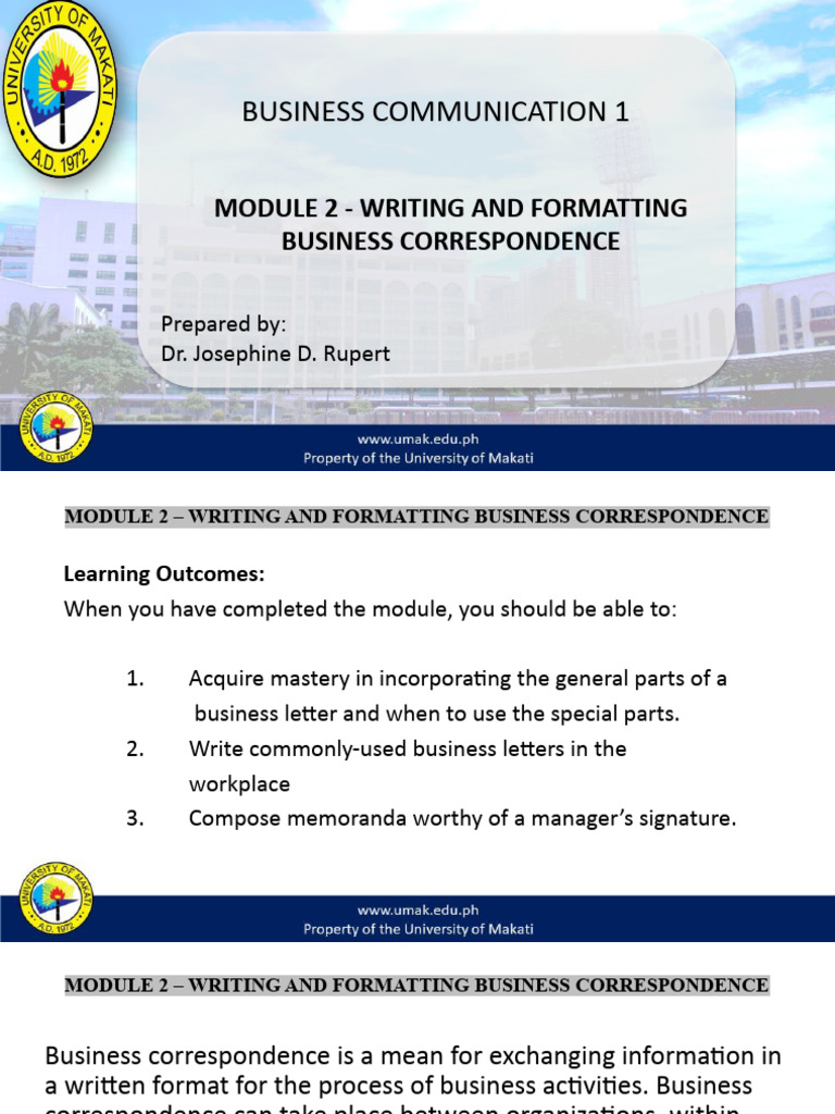 Mastering Business Correspondence Skills | PDF | Memorandum | Human ...