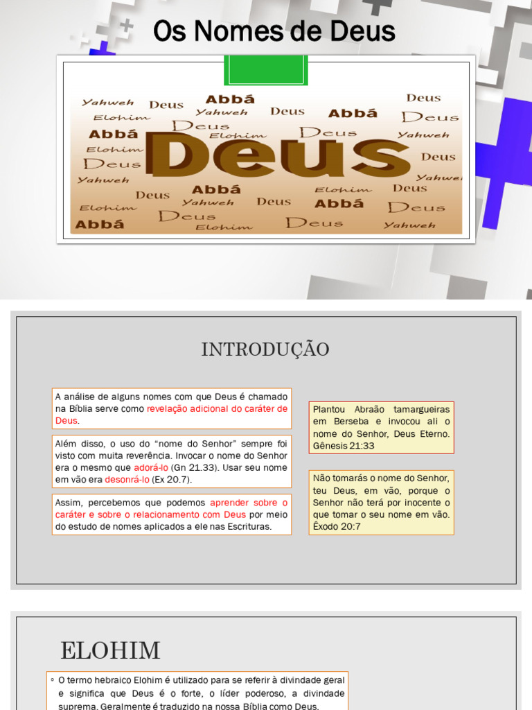 Os Nomes de Deus | PDF | Deus | YHWH